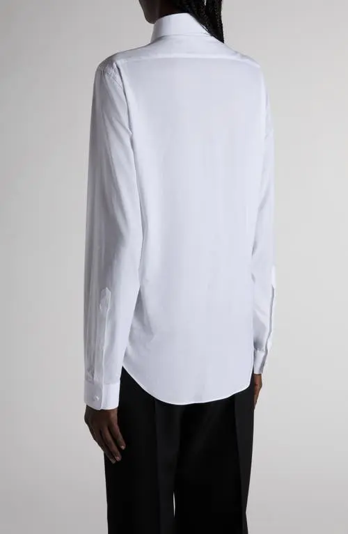 TOM FORD Pleated Bib Cotton Twill Shirt