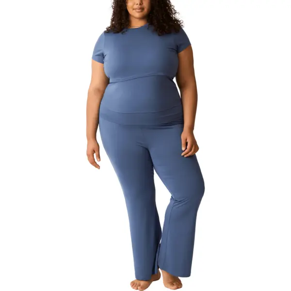 KINDRED BRAVELY The Sunday Maternity & Nursing Pajama Set - Slate Blue