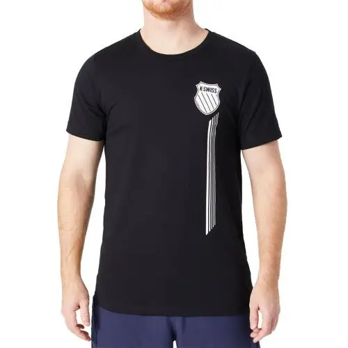 K-Swiss Legacy Stripe Tennis Shirt - Black