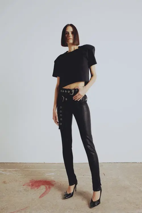 PCFG Cotton Padded Shoulder T-shirt - Black