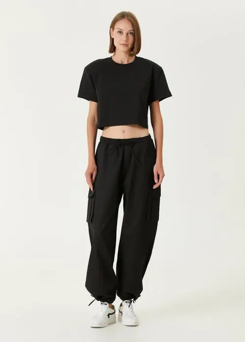 PCFG Cotton Padded Shoulder T-shirt - Black