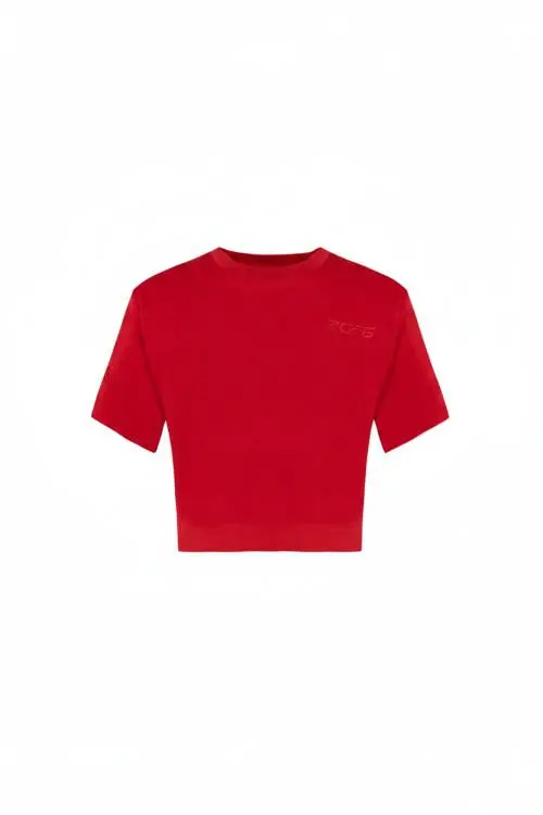 PCFG Cotton Padded Shoulder T-shirt - Red