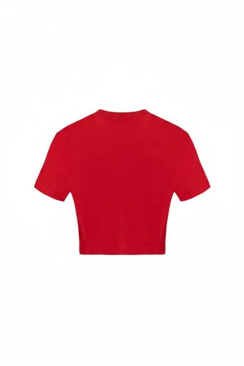 PCFG Cotton Shoulder Padded Cropped T-shirt