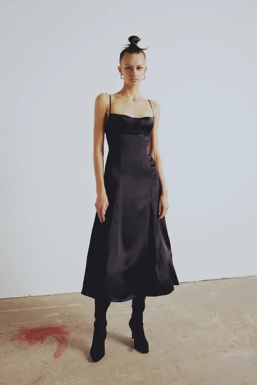 PCFG Pure Silk Strapless Maxi Dress - Black