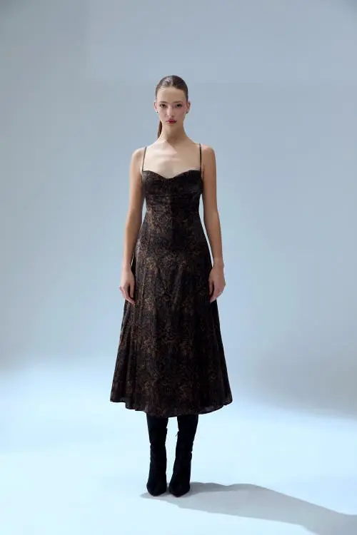 PCFG Pure Silk Strapless Maxi Dress - Leopard