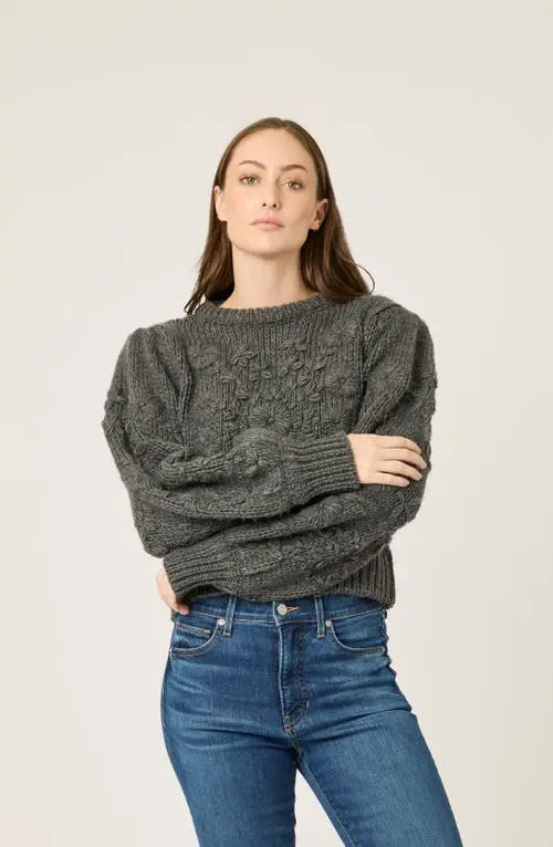 BTB LOS ANGELES Margaret Crewneck Sweater - Charcoal