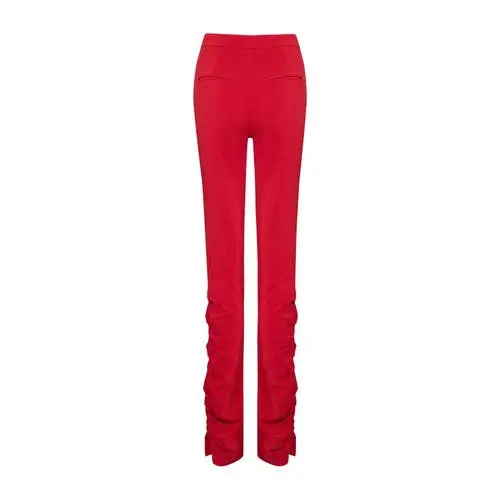 PCFG Wool Blend Draped Pant - Red