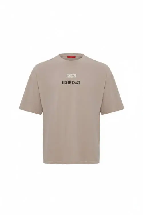 PCFG Pure Cotton Regular Fit Tshirt - Beige