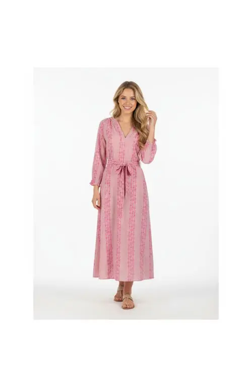 MER ST. BARTH Anouk Kaftan With Tropical Print - Sand