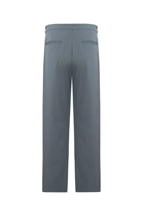 PCFG Cotton Blend Striped Woven Belted Pants