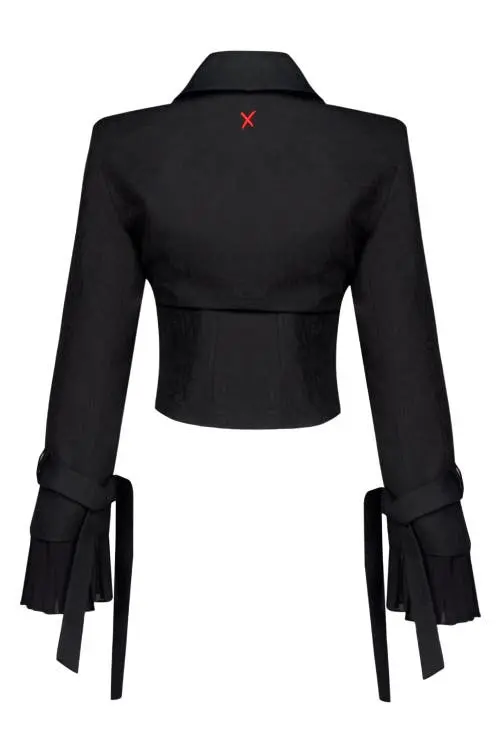 PCFG Corset Blazer Jacket With Tie Detail