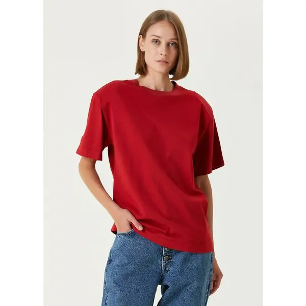 PCFG Printed Cotton Oversized T-shirt - Red