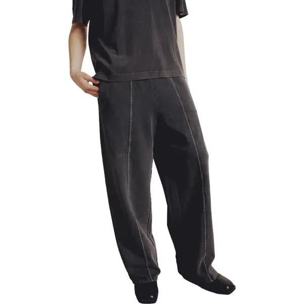 PCFG Pure Cotton Acid Wash Pant - Black