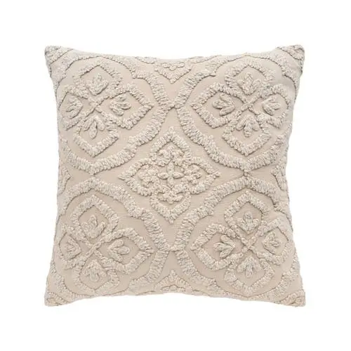 ELISABETH YORK Ninny Floral Tufted Throw Pillow Collection - Beige