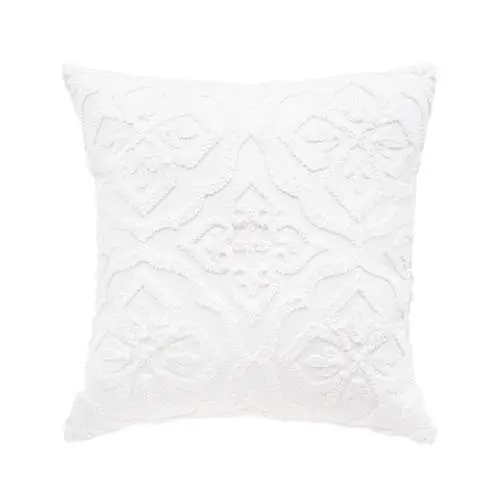 ELISABETH YORK Ninny Floral Tufted Throw Pillow Collection - White