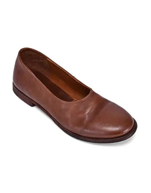 OLD TREND Heritage Genuine Leather Mary Jane Flats - Coffee
