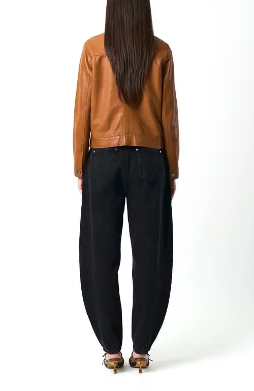 VELEZ Kalahari Leather Trucker Jacket - Honey
