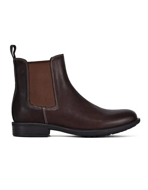 OLD TREND Classic Genuine Leather Chelsea Boots - Coffee