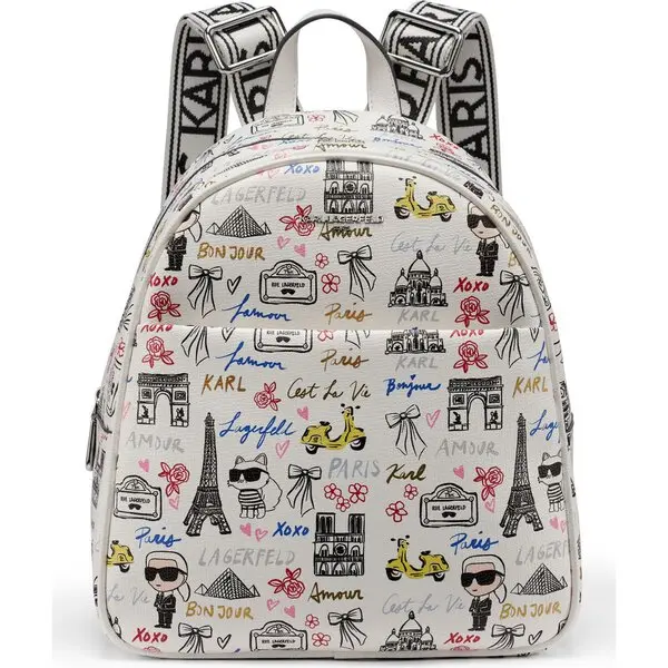 Karl Lagerfeld Paris Maybelle Backpack - White Multi