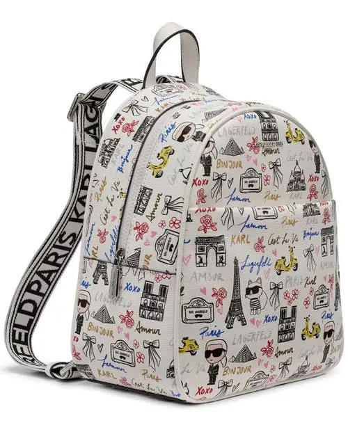 Karl Lagerfeld Paris Maybelle Backpack - White Multi