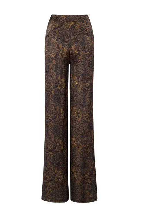 PCFG Print Bootcut Pants - Leopard
