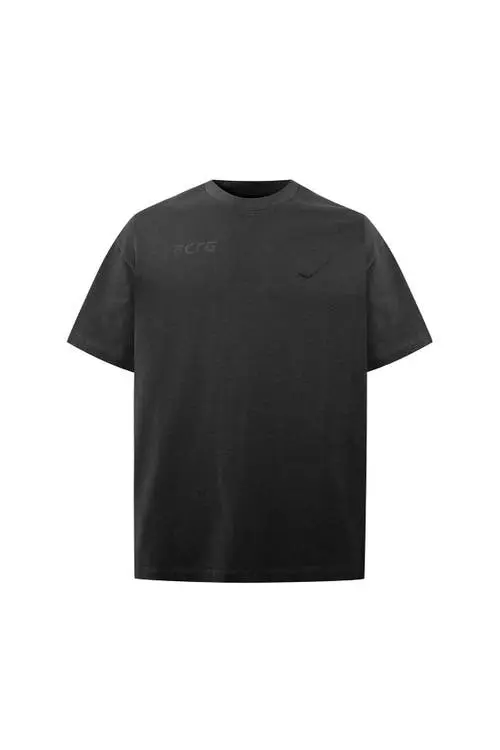 PCFG Cotton Tee With Emboss Detail - Grey