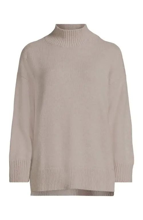 LANDS' END Split Hem Turtleneck Sweater