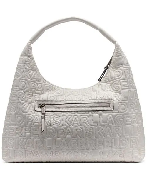 Karl Lagerfeld Paris Monogram Embossed Hobo Bag