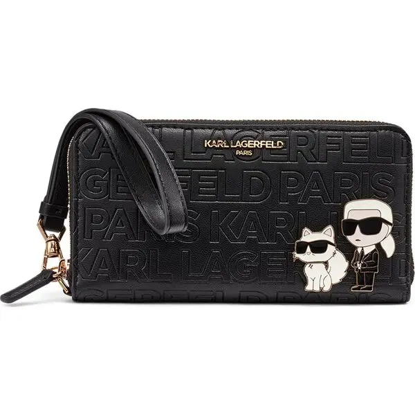 Karl Lagerfeld Paris Meribel Wallet - Black/gold