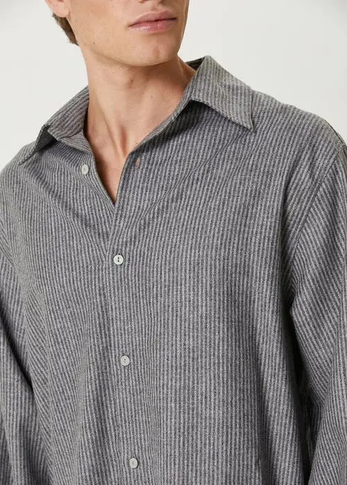 PCFG Wool & Cashmere Blend Your *itch Striped Long Sleeve Shirt