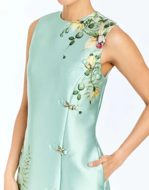 Mestiza New York Serena Tablescape Print Midi Dress