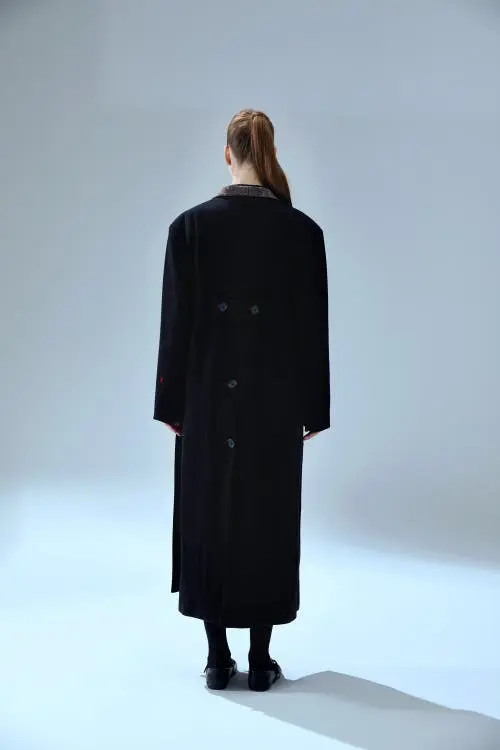 PCFG Wool & Cashmere Blend Oversized Long Overcoat