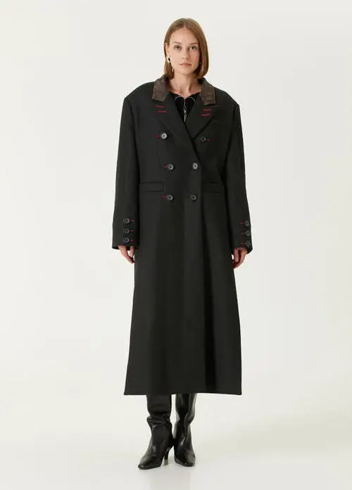 PCFG Wool & Cashmere Blend Oversized Long Overcoat