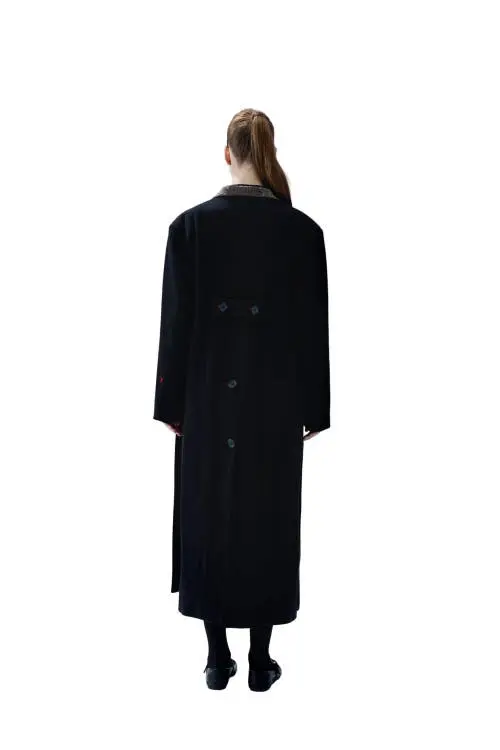 PCFG Wool & Cashmere Blend Oversized Long Overcoat