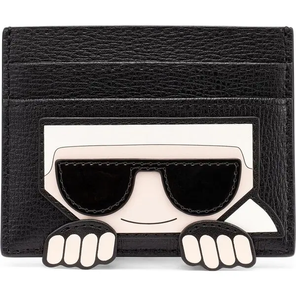 Karl Lagerfeld Paris Card Case Slg - Black