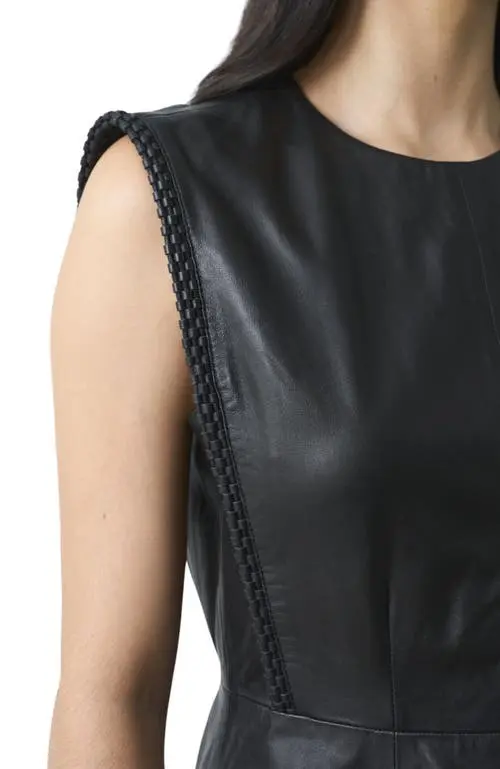 VELEZ Liora Leather A-line Dress