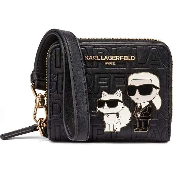 Karl Lagerfeld Paris Meribel Wallet - Black/gold