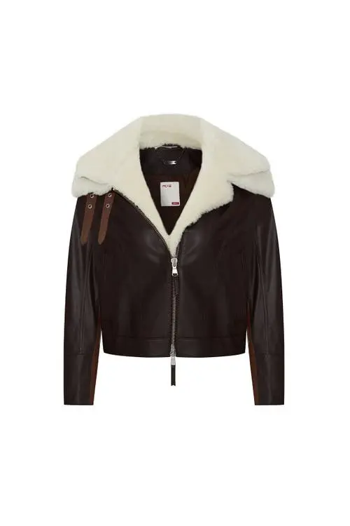 PCFG Double Collar Leather Jacket