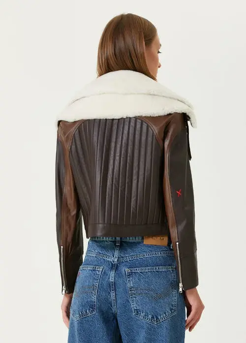 PCFG Double Collar Leather Jacket