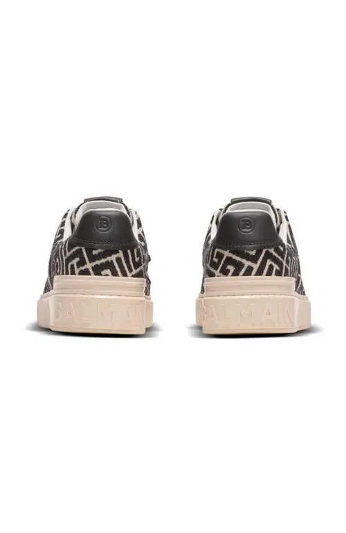 Balmain Monogram Jacquard B-court Trainers