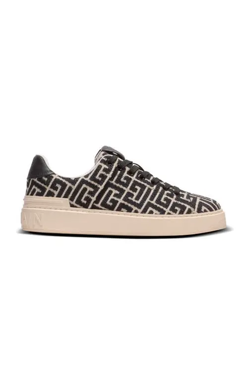 Balmain Monogram Jacquard B-court Trainers