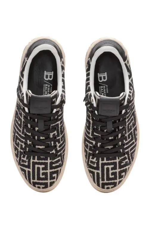 Balmain Monogram Jacquard B-court Trainers