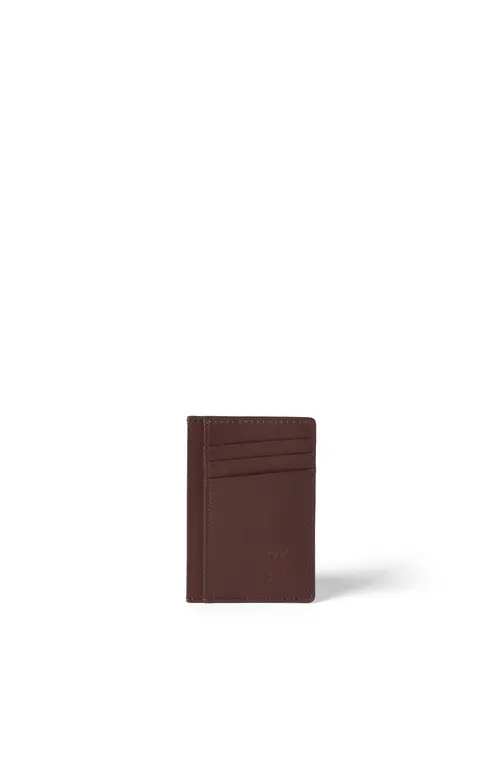 Brunello Cucinelli Calfskin Card Case - Brown