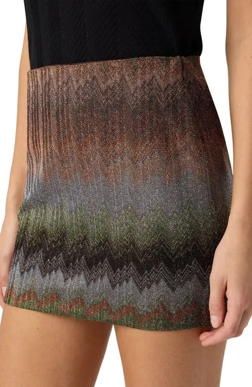 Missoni Viscose Lamé Snake Motif Mini Skirt - Multicoloured