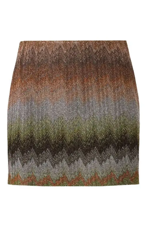 Missoni Viscose Lamé Snake Motif Mini Skirt - Multicoloured
