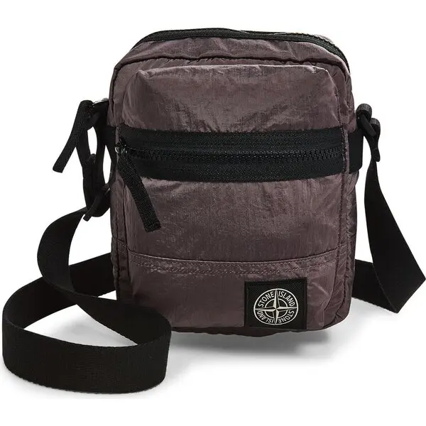 Stone Island Nylon Crossbody Bag - Purple Grey