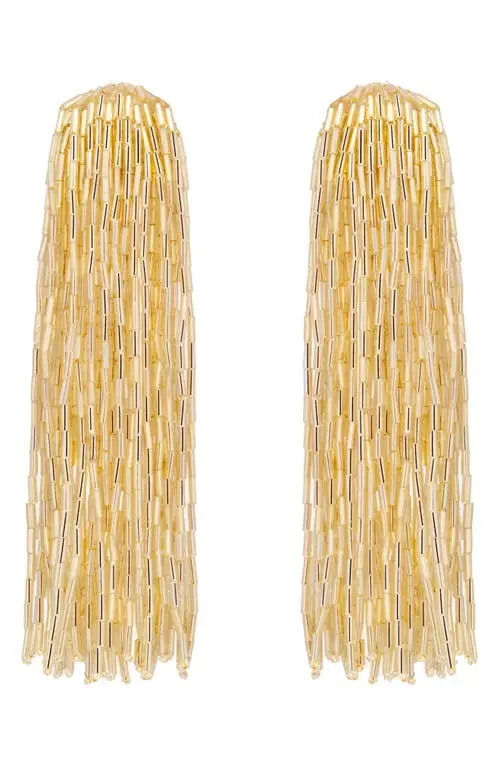 Oscar De La Renta Cascade Tassel Drop Earrings - Gold