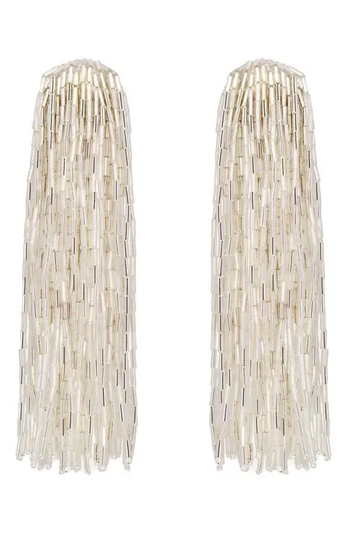 Oscar De La Renta Cascade Tassel Drop Earrings - Silver