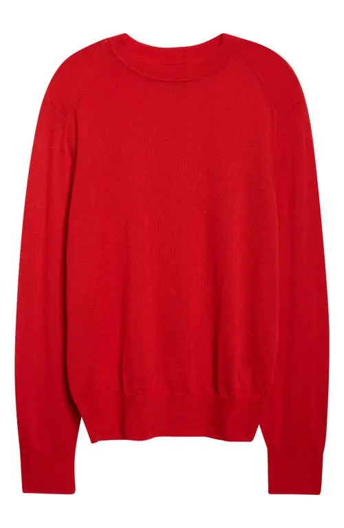 Loulou De Saison Ditto Fine Knit Cashmere Crewneck Sweater - Red