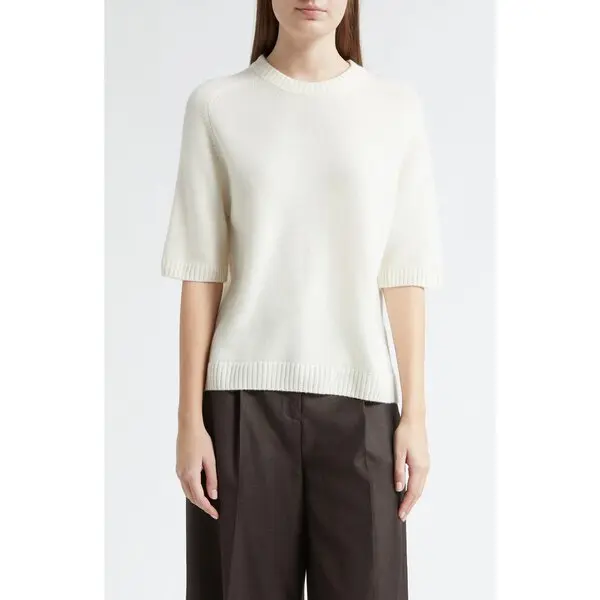 Loulou De Saison Dara Elbow Sleeve Cashmere Sweater - Ivory